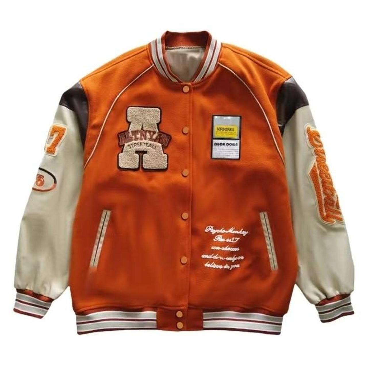 Loose Oversize Vintage Baseball Jacket With... - Depop