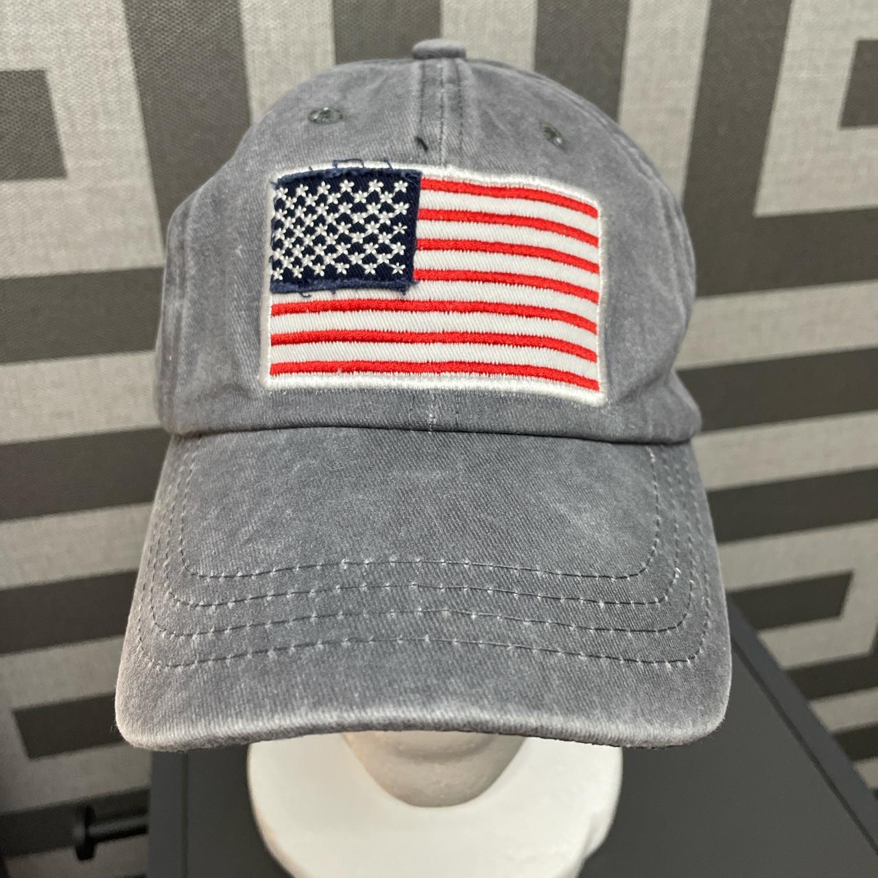 USA Stars and Stripes baseball cap / grey cotton... - Depop