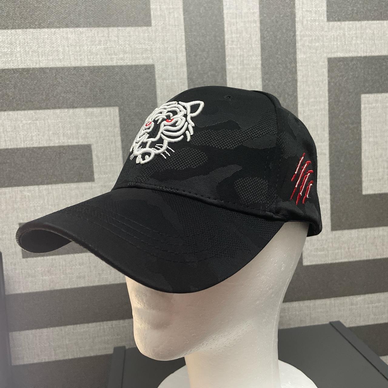 Black camouflage tiger head baseball cap, adults,... - Depop