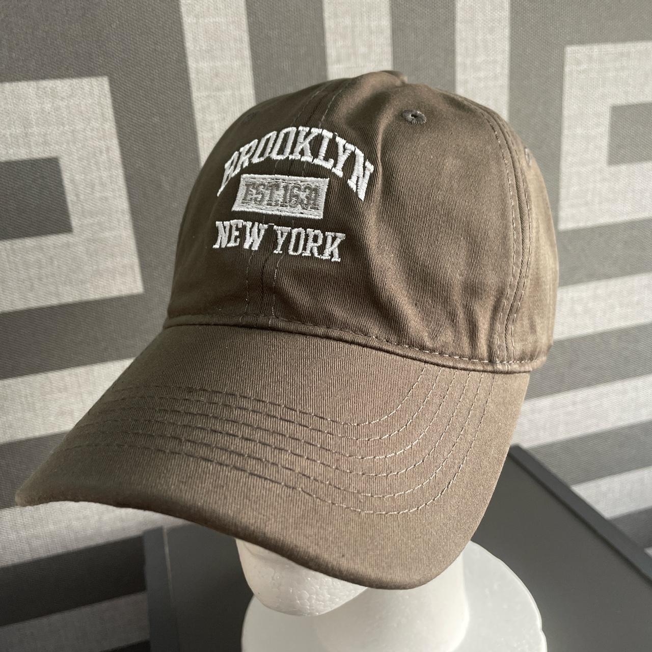Brown Brooklyn New York baseball cap, cotton... - Depop
