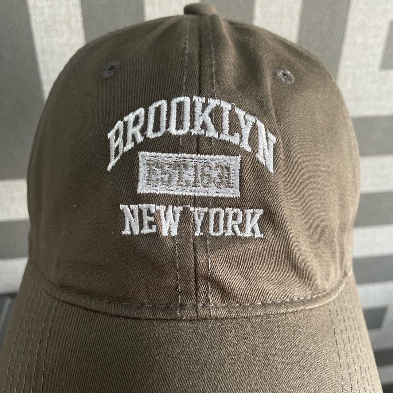 Brown Brooklyn New York baseball cap, cotton... - Depop