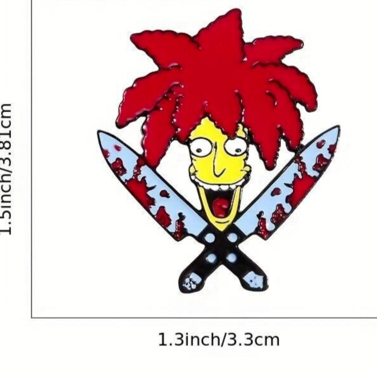 Brand new Sideshow Bob from The Simpsons enamel... - Depop