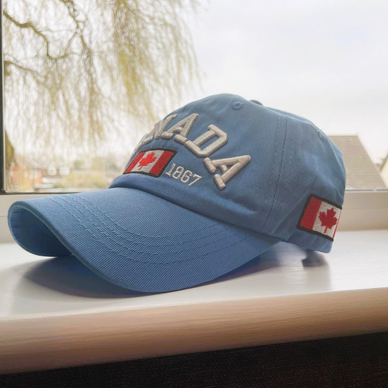 Brand new blue Canada maple leaf flag baseball... - Depop