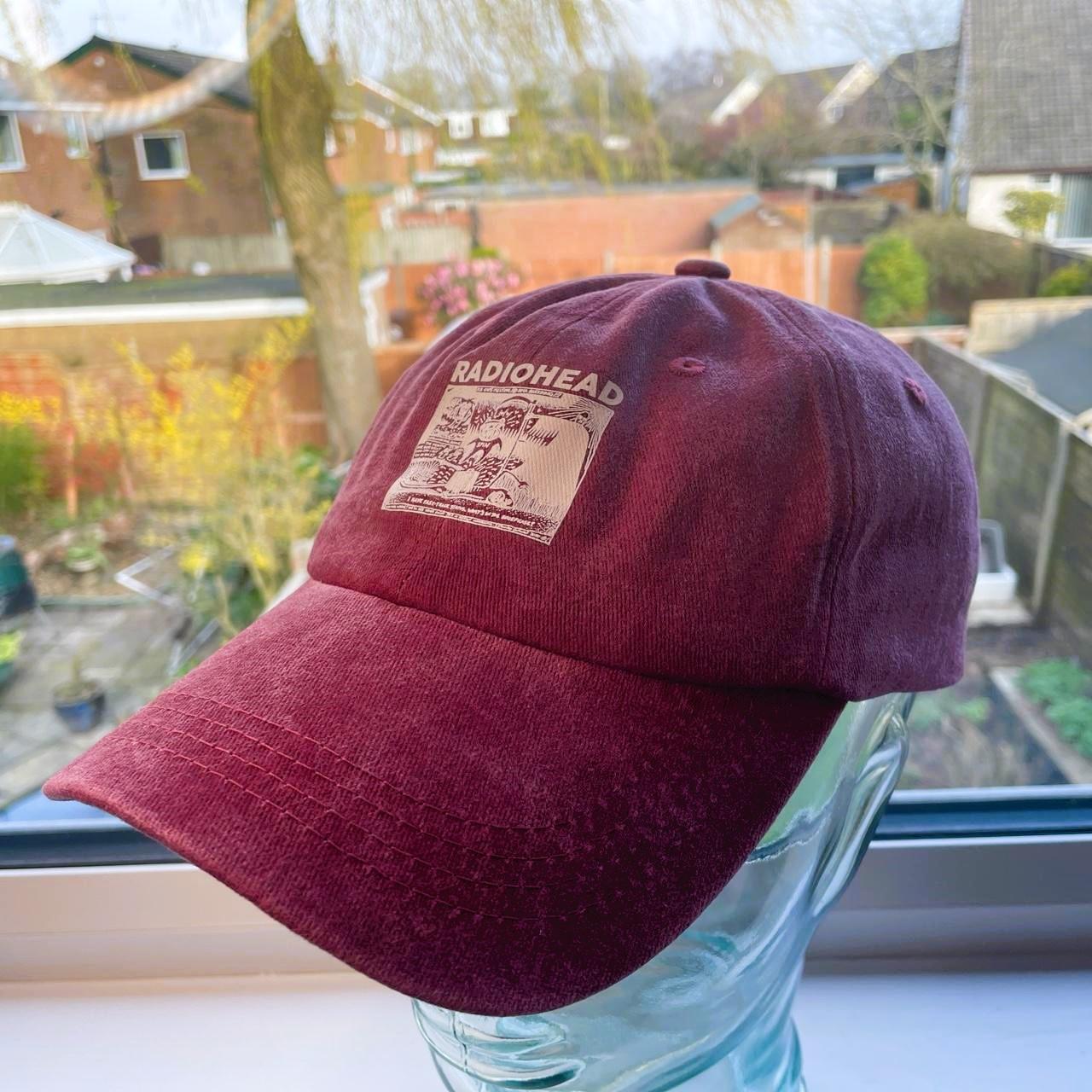 Brand new Radiohead baseball cap. Adults red cotton... - Depop