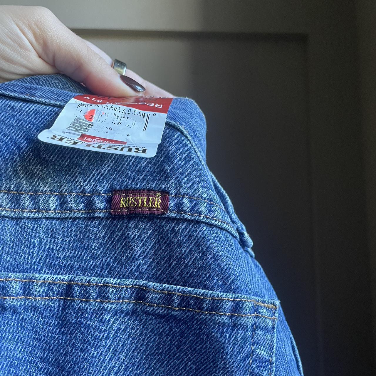 Rustler by Wrangler straight leg, vintage wash denim... | Depop