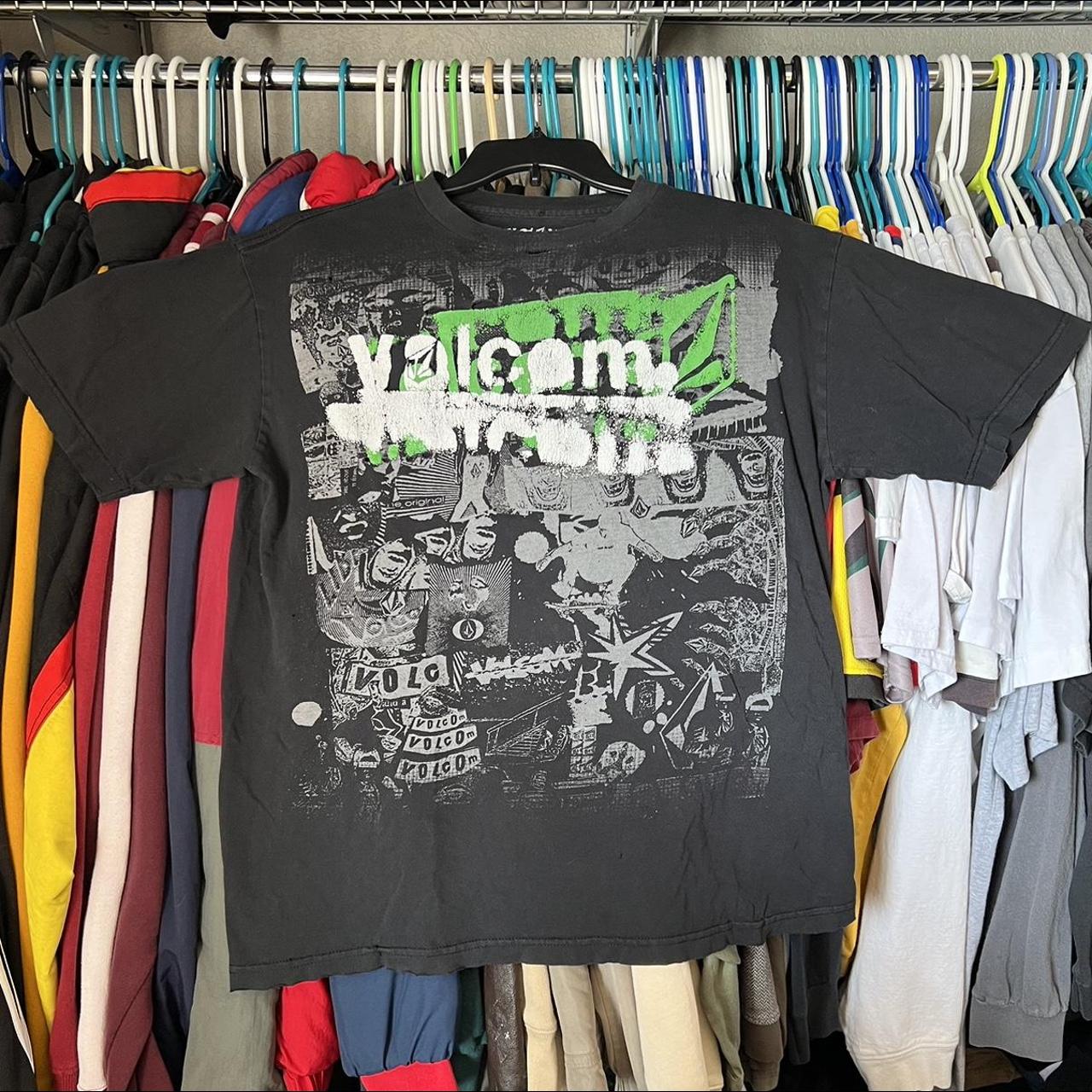 Early 2000’s Large Volcom Tee Super Thrashed With... - Depop