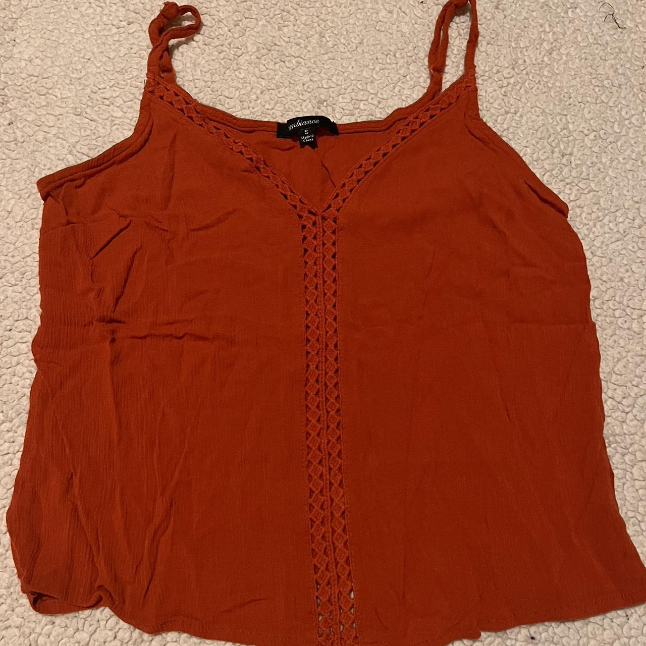 burnt orange// rust tank top - Depop