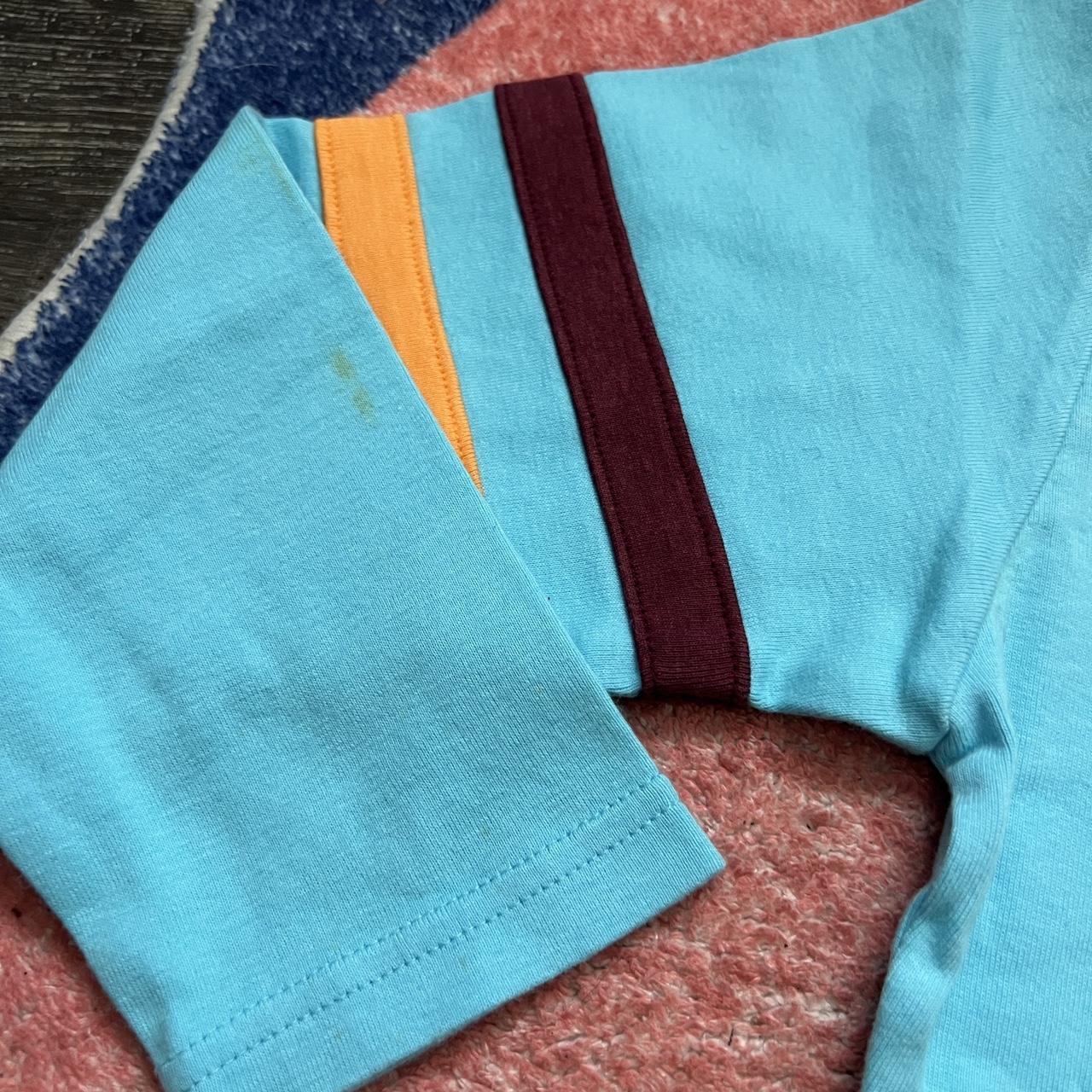 🌈 ANGEL BLUE JAPAN BLOKETTE STYLE 3/4 SLEEVE TEE –... - Depop