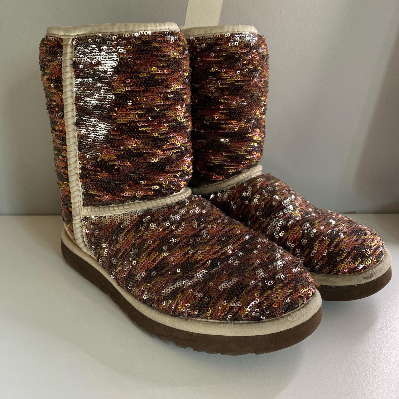 Color-Changing Sequin Ugg Boots - Depop