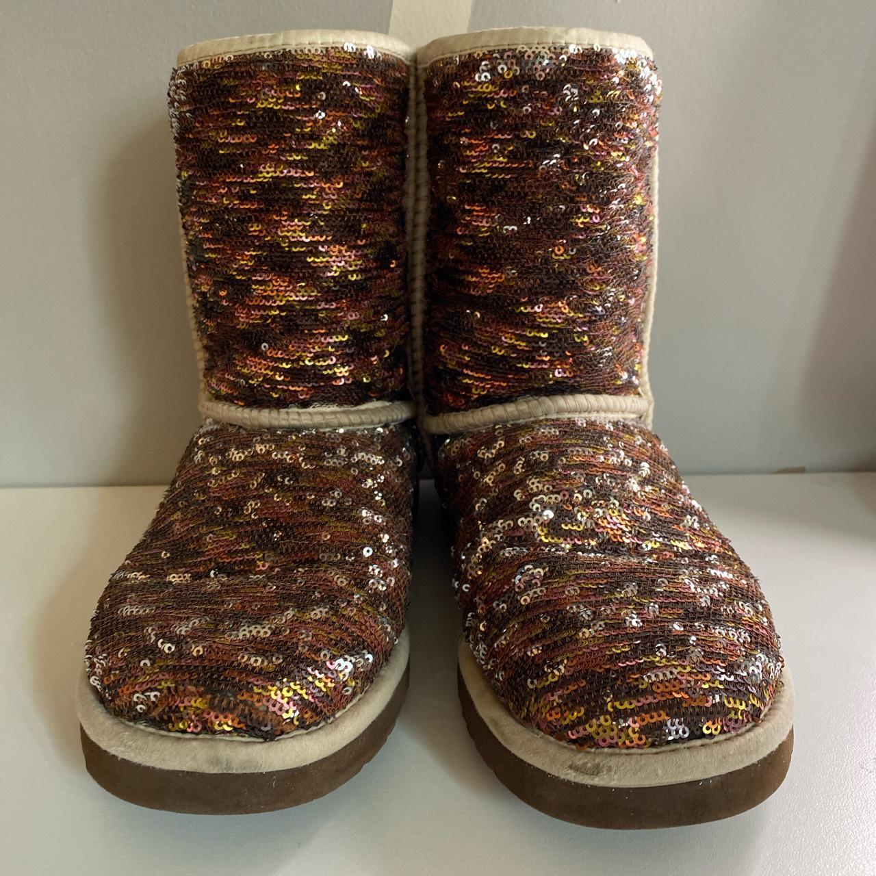 Color-Changing Sequin Ugg Boots - Depop