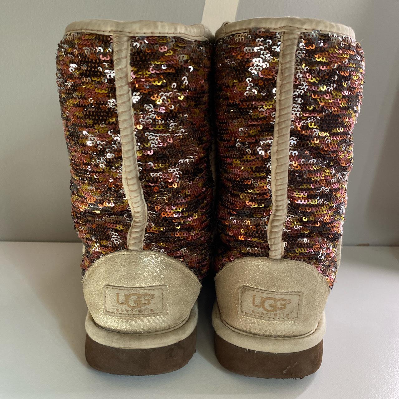 Color-Changing Sequin Ugg Boots - Depop