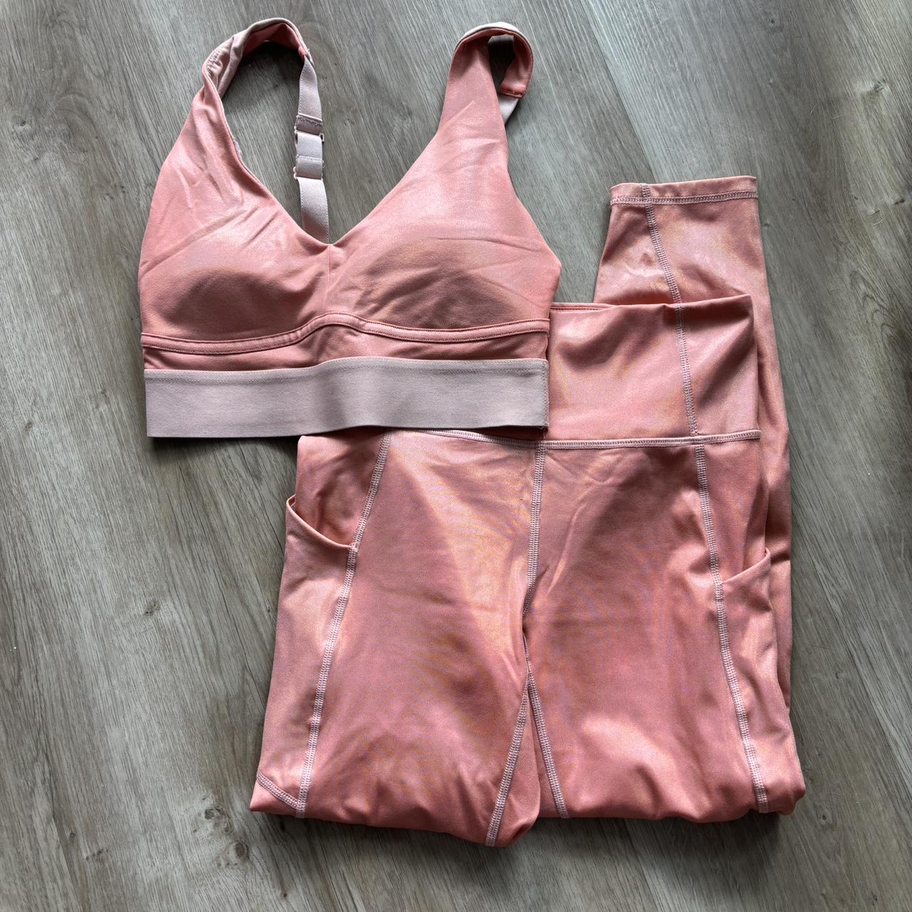 Pink fabletics workout set size small - Depop