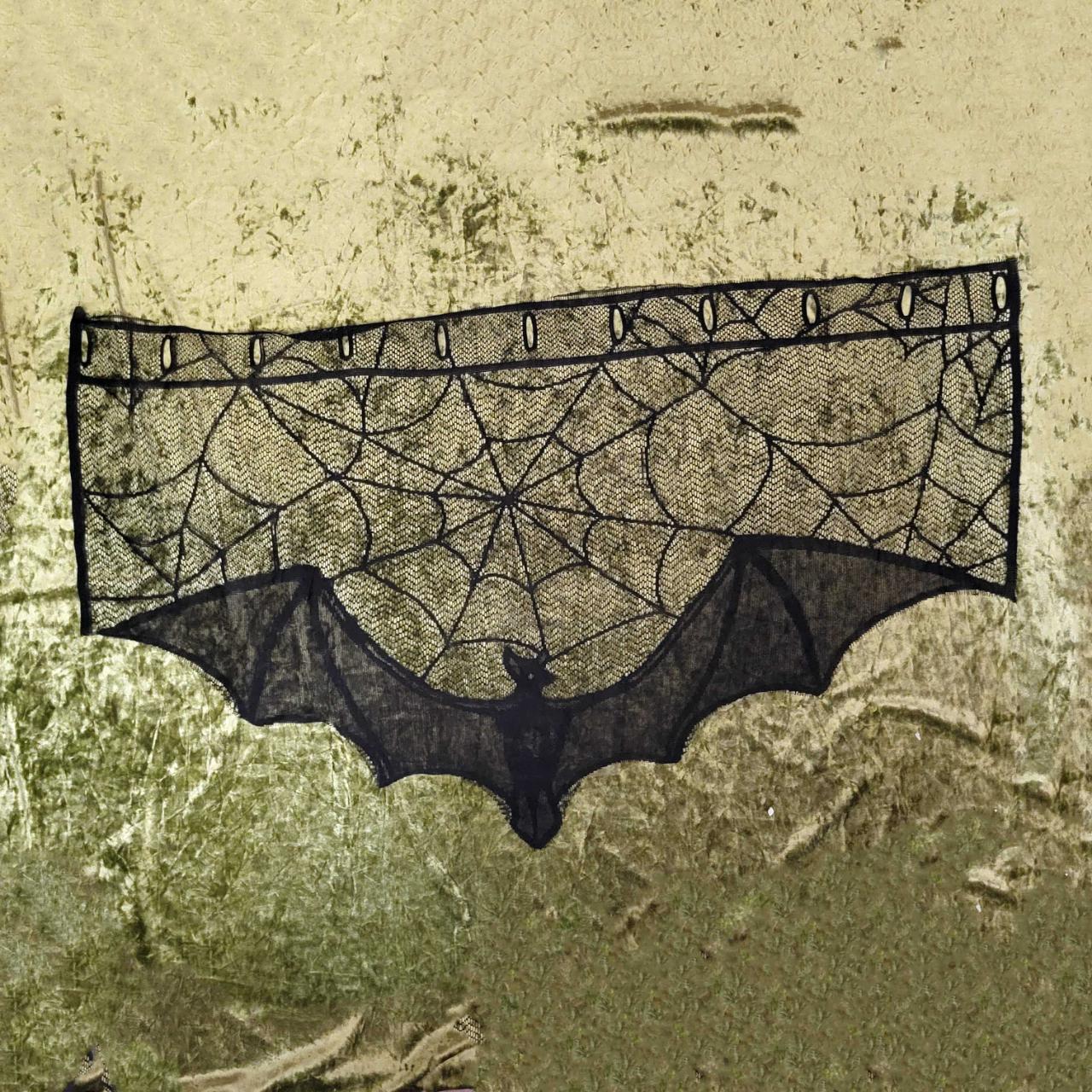 Gothic Bat Lace Shawl Technically a mantel piece,... - Depop
