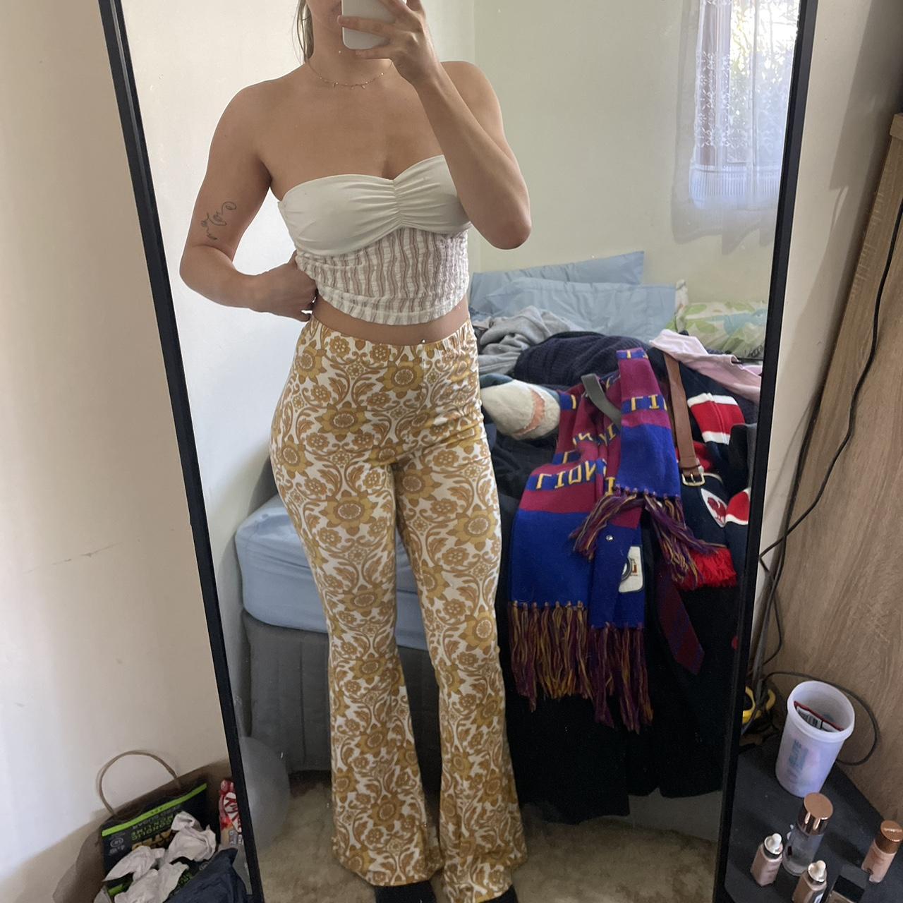 Ghanda flare pants, SO flattering High waisted and... - Depop