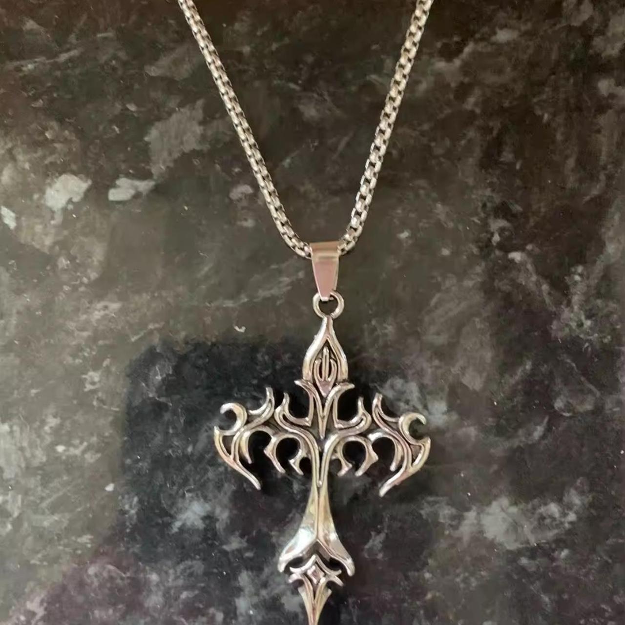sick cross necklace, dm before buying or for any... | Depop