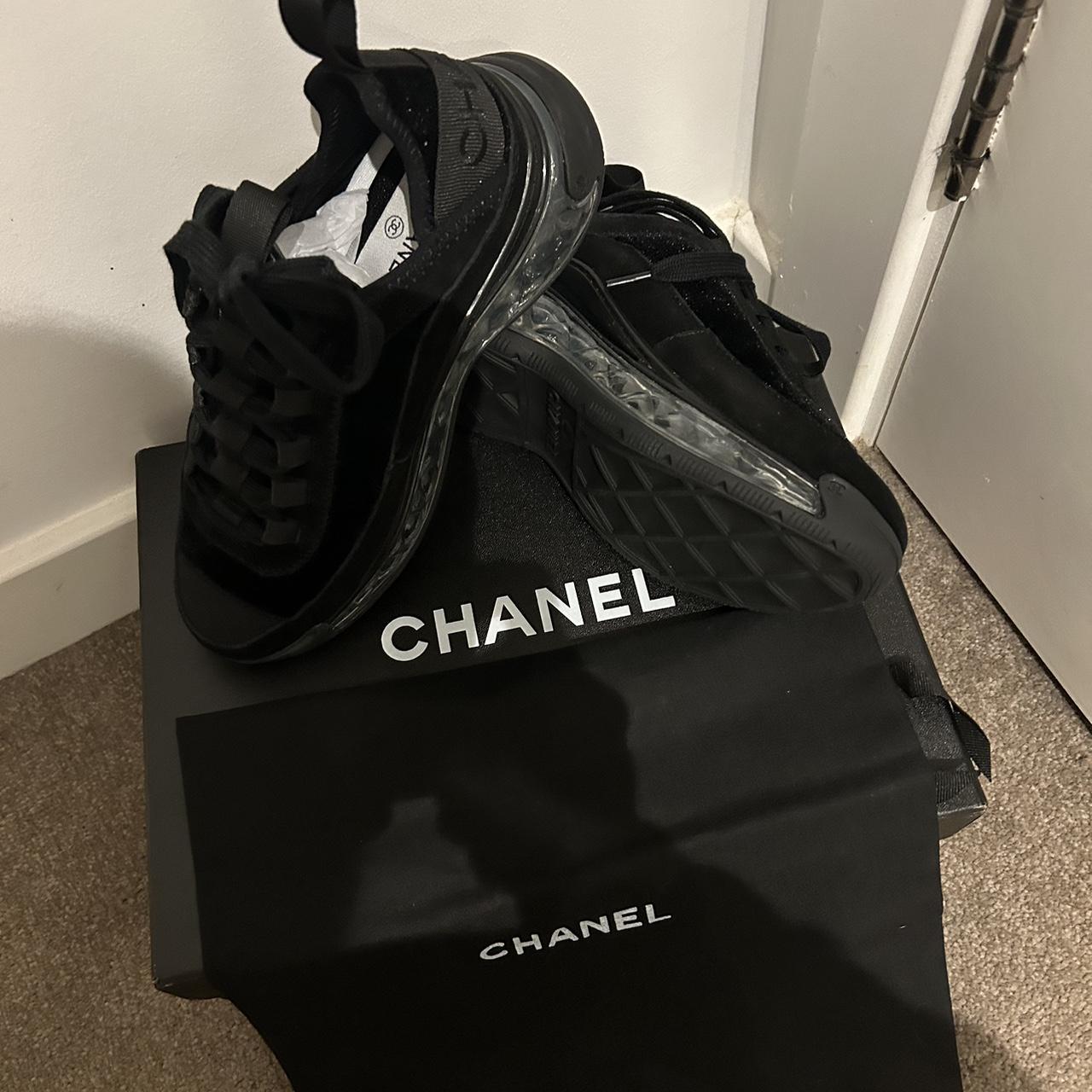 Chanel trainers euro size 35 excellent condition... - Depop
