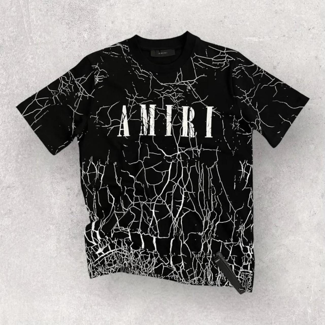 AMIRI LIGHTNING PRINT SHIRT XL - Depop