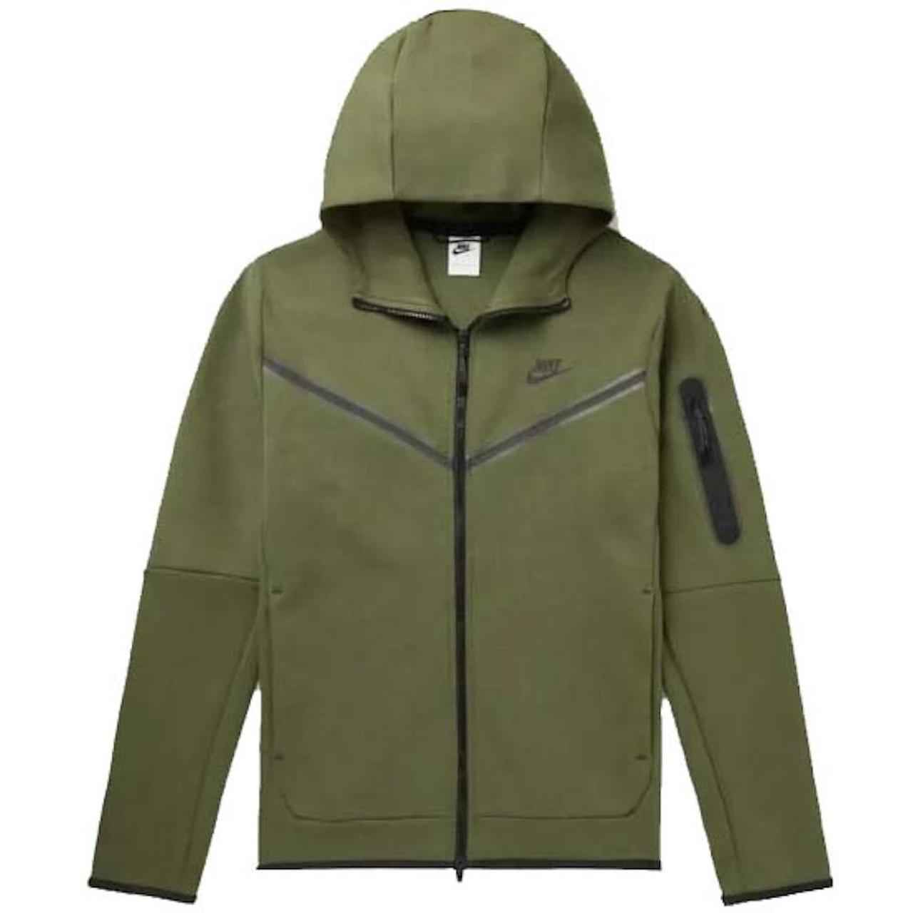 Military Green Nike tech fleece (old season) barely... - Depop