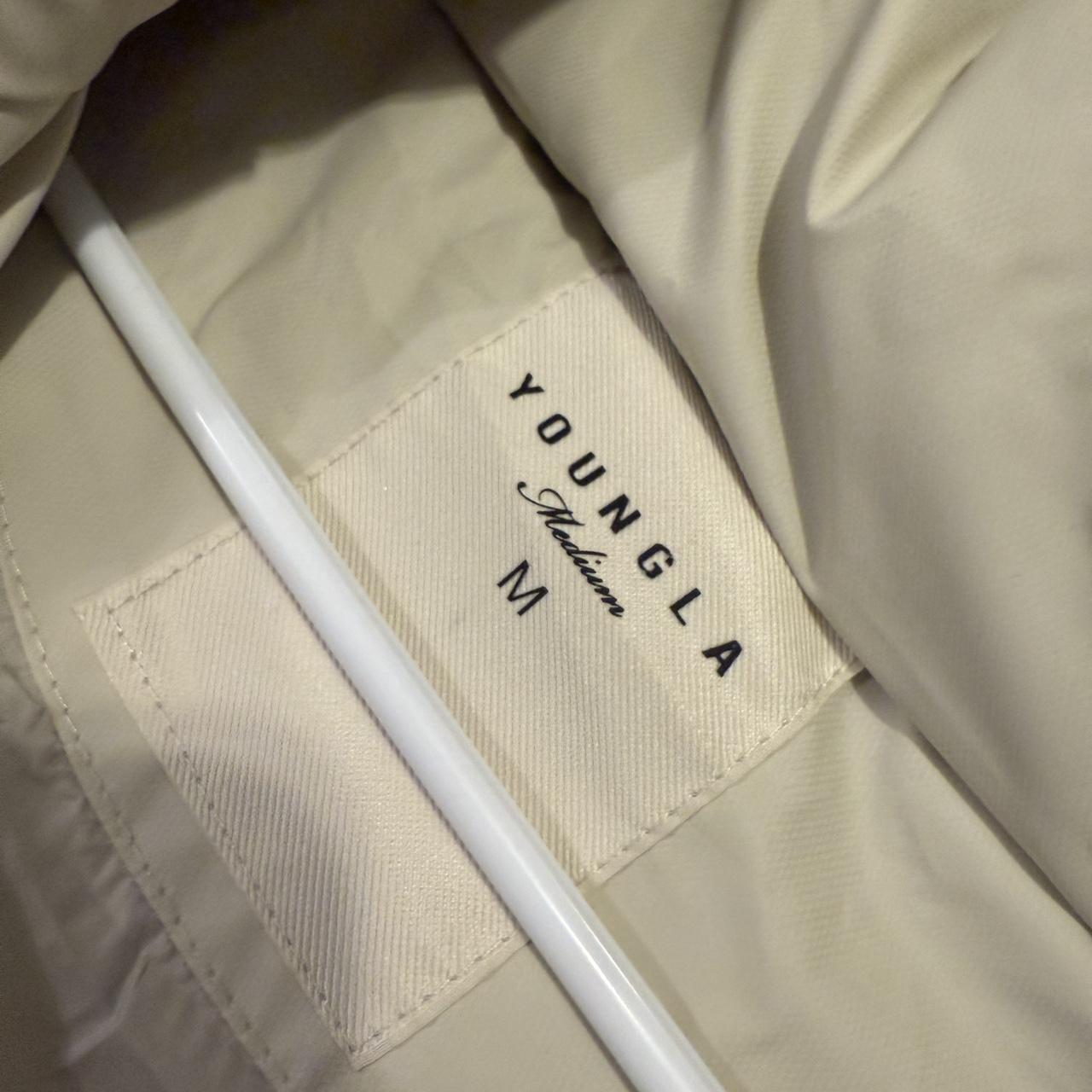 Young La cream puffer jacket size medium worn once - Depop