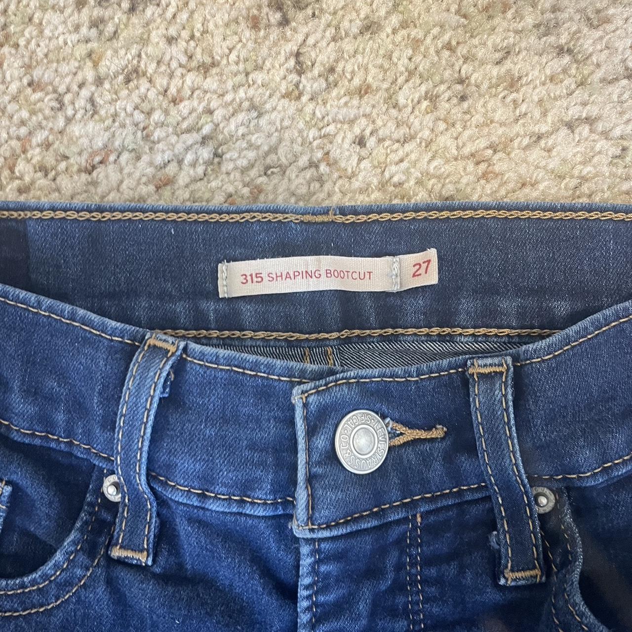 brand new levi jeans size 27 bootcut dark wash #levi... - Depop