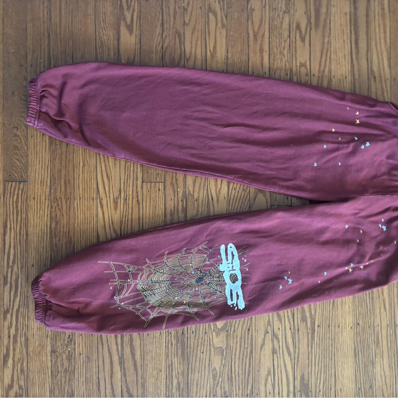 Maroon SP5DER Sweats MEDIUM - Depop