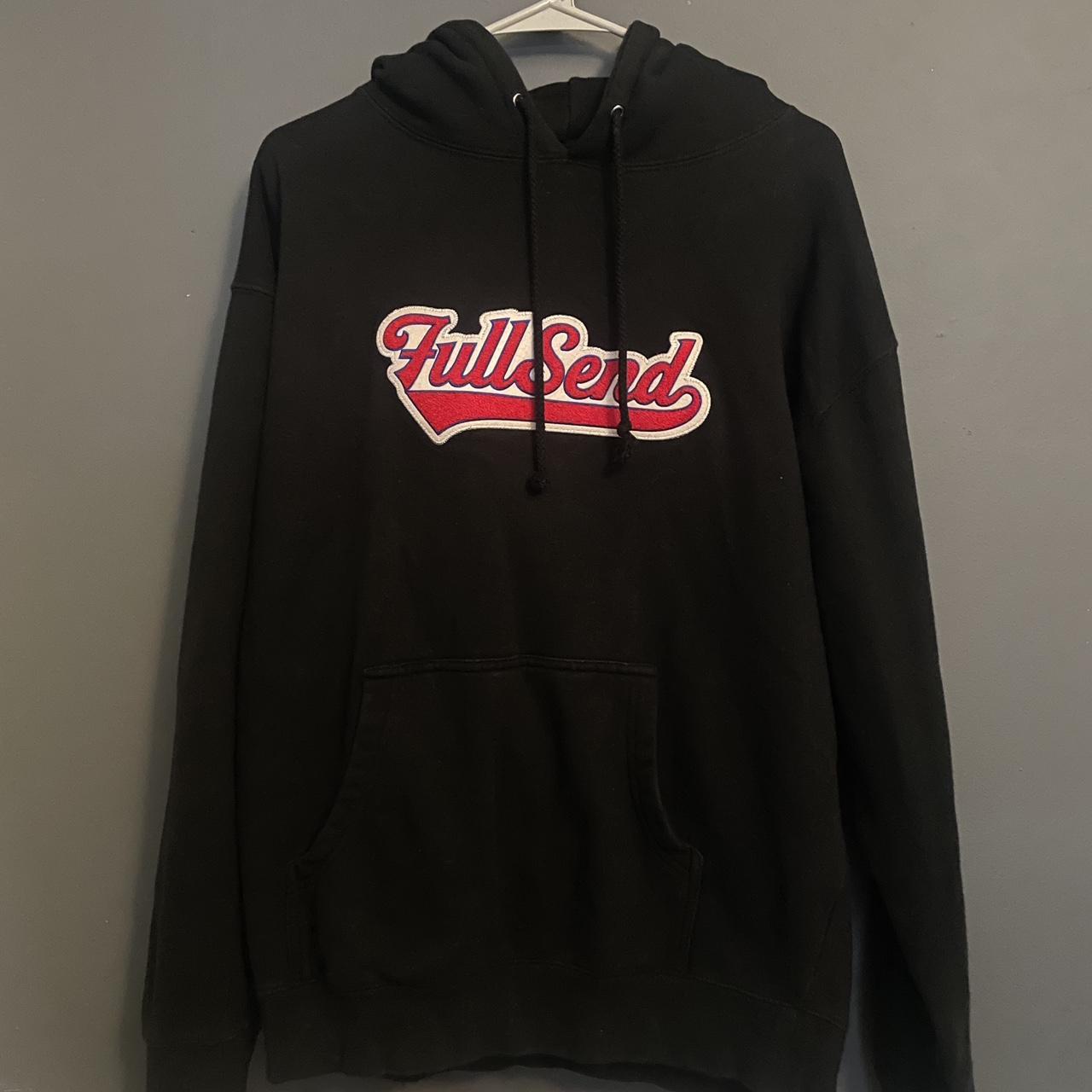 Black Full Send Hoodie Embroidered Good Condition - Depop