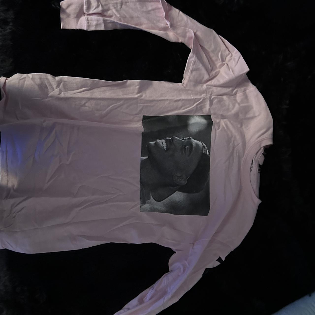 pink tupac long sleeve - Depop