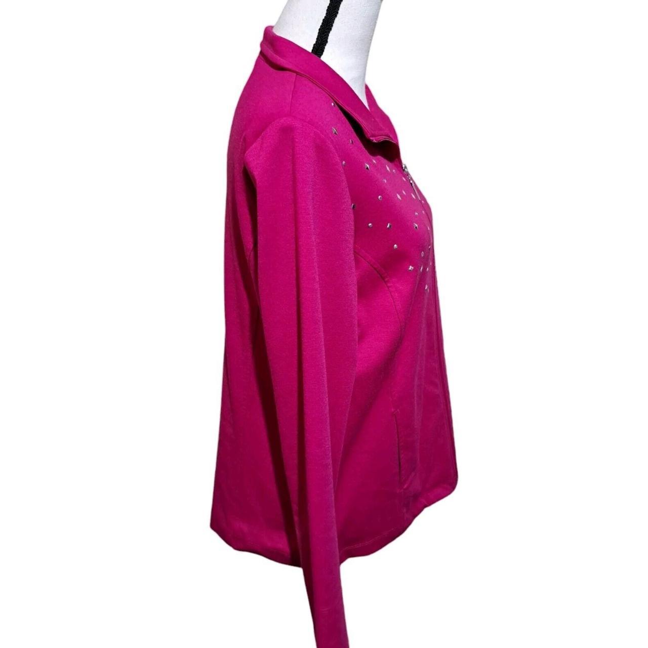 Allison Daley Fleece Jacket Embellished Front Full... - Depop