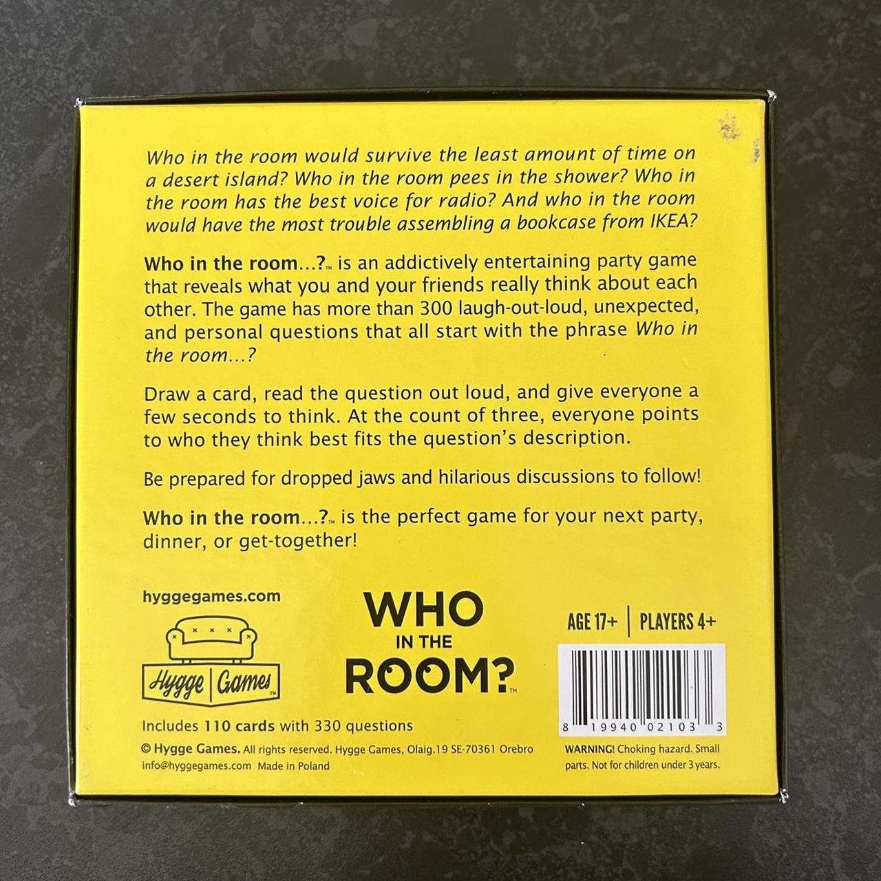 Who in the room? card game- NEW BRAND NEW- Never... - Depop
