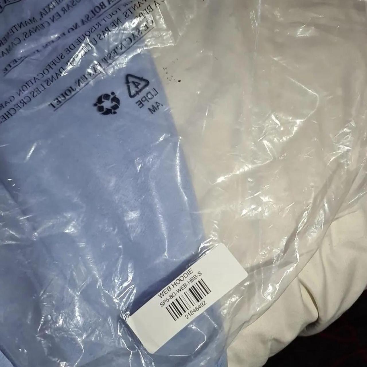 Sky blue Light blue sp5der hoodie Sp5der Web... - Depop