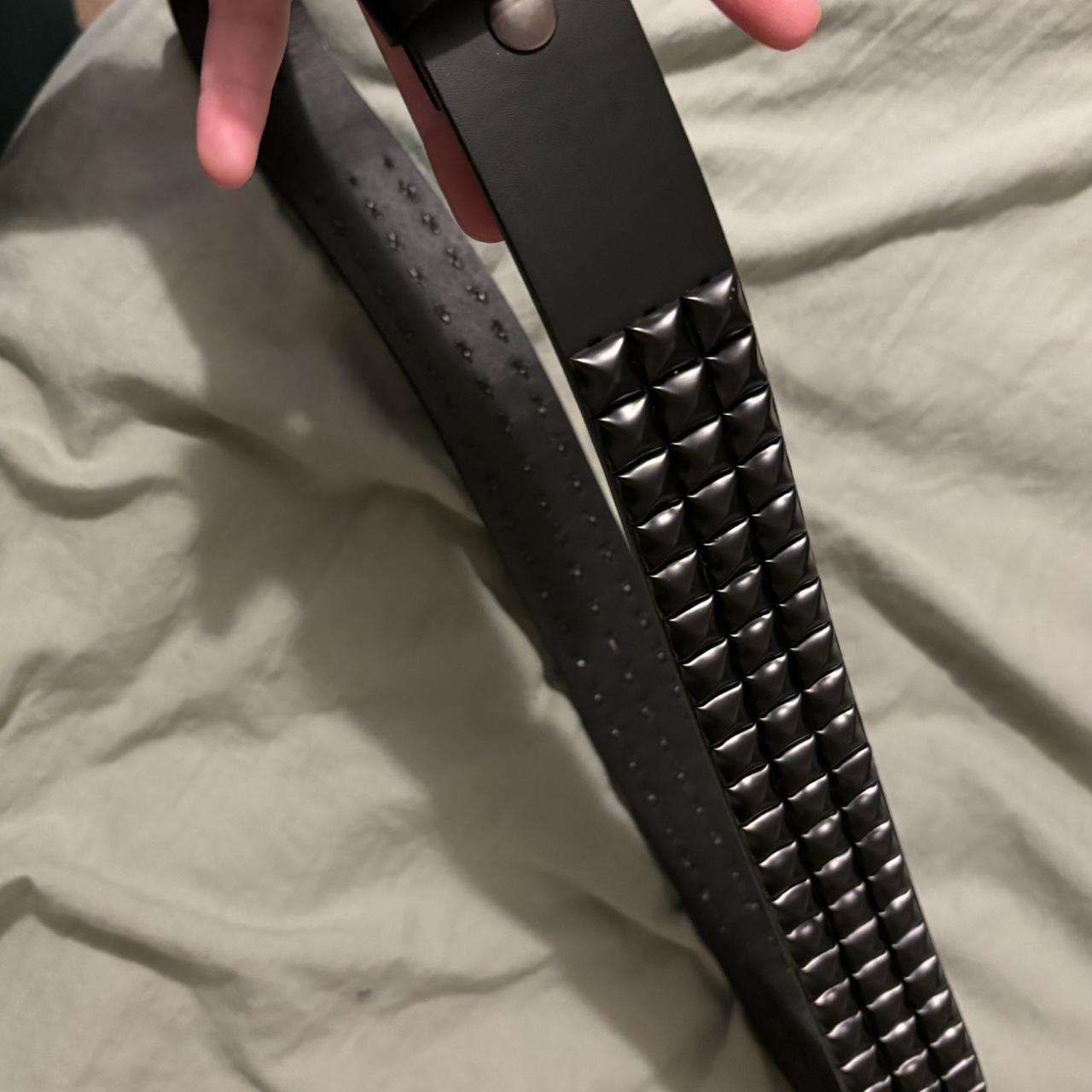 Black Studded Belt (Hot Topic) - New . Size M - Depop