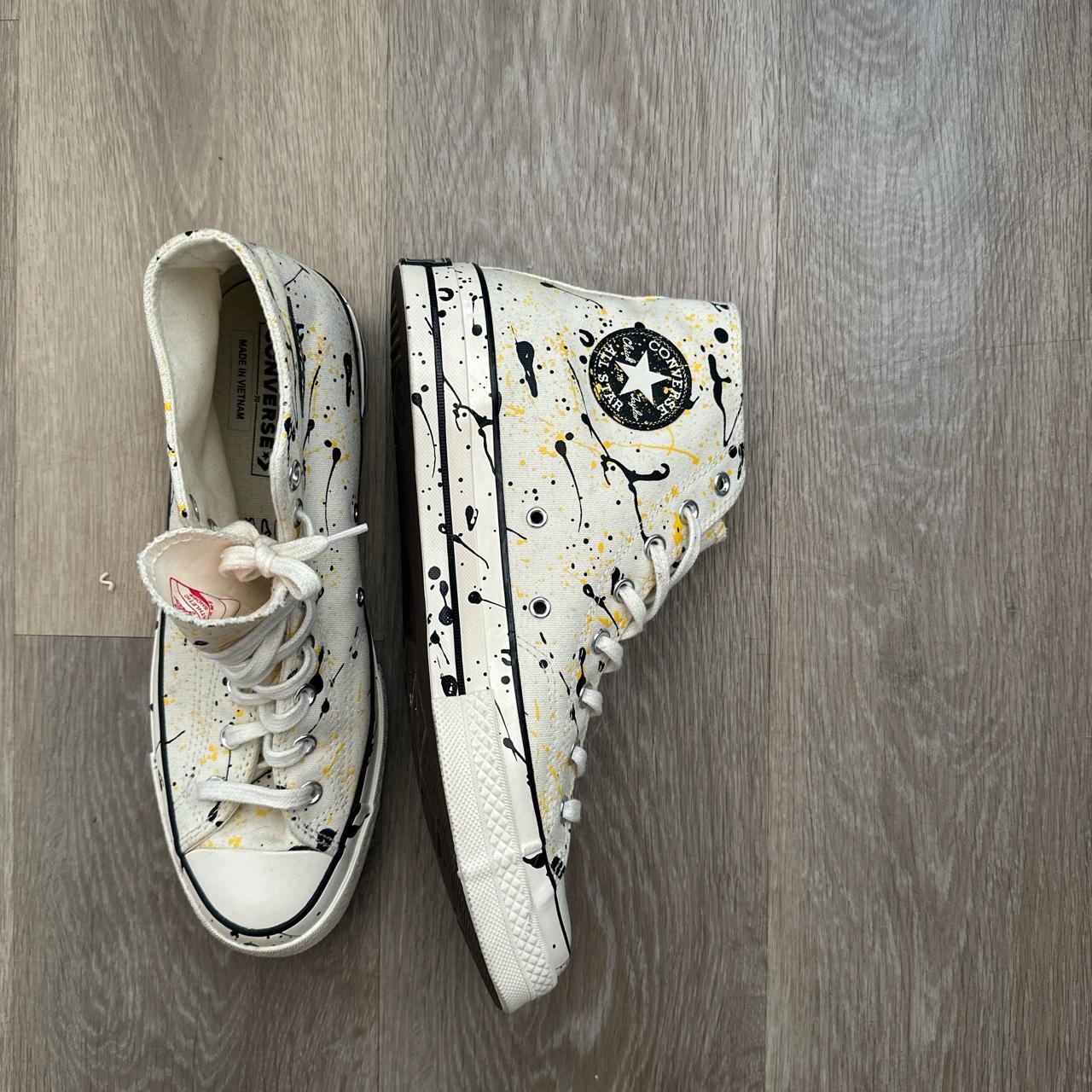 ( Free shipping ). Paint splatter converse. Never... - Depop