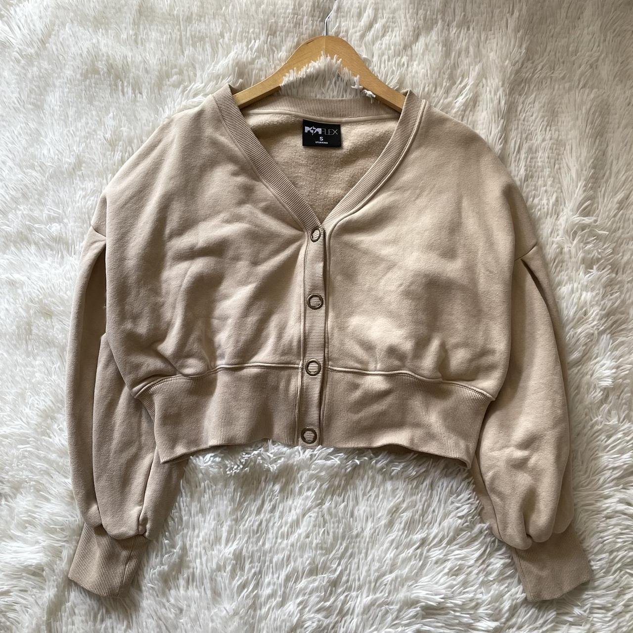 Popflex Belle cropped cardigan in tan -Small -Tan... - Depop