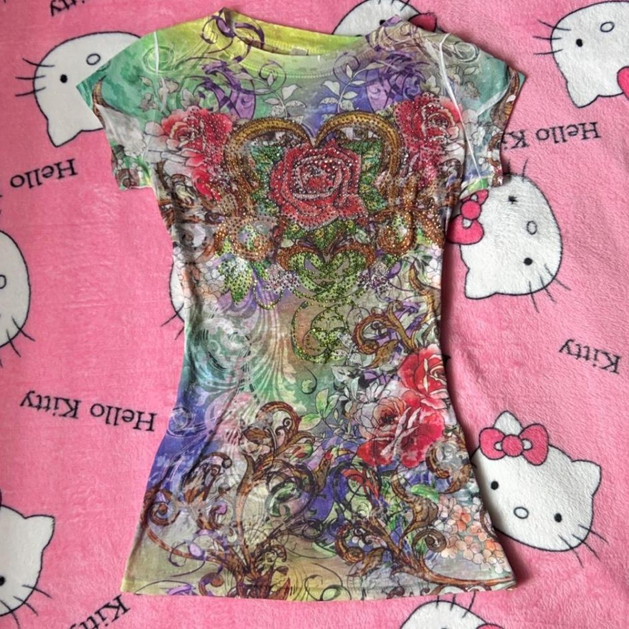 y2k bling shirt size small depop payments... - Depop