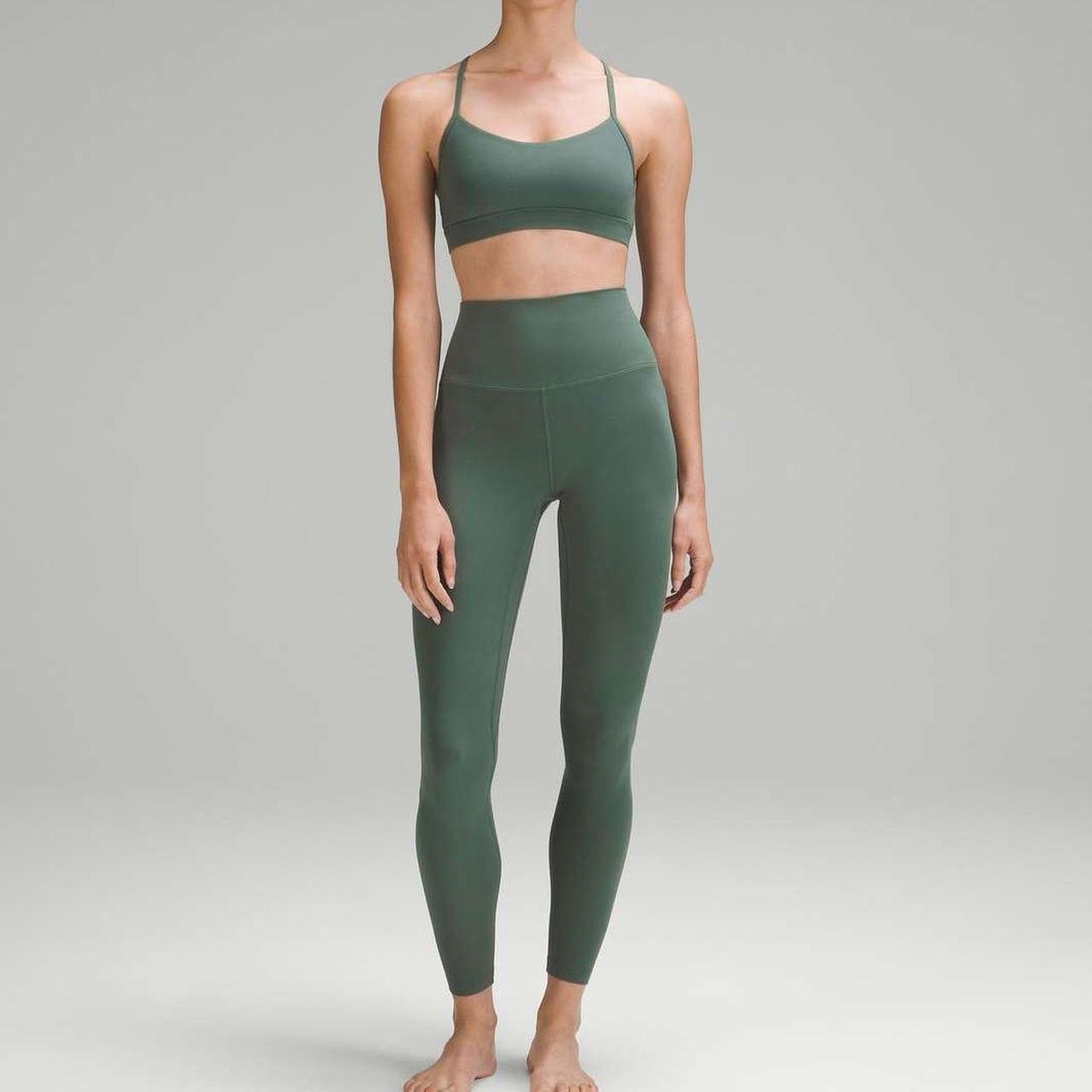 lululemon set in “dark forest” flow y bra - size... - Depop