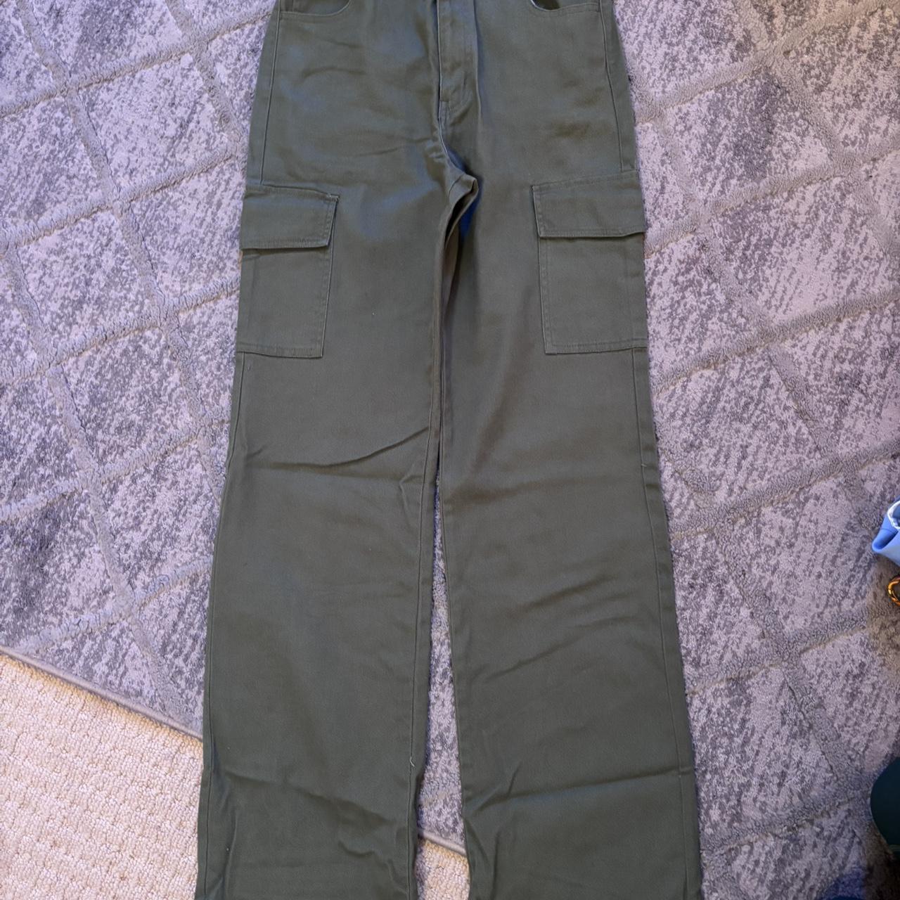 Altar’d State wide leg cargo pants - army green -... | Depop