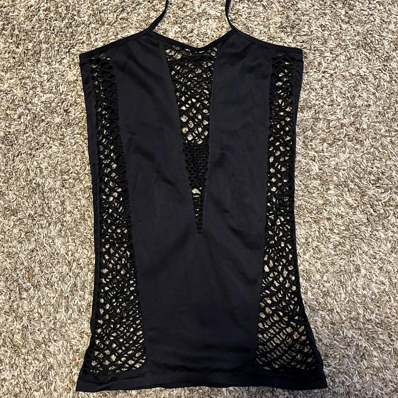 Black fishnet dress Fits small-medium-large - Depop