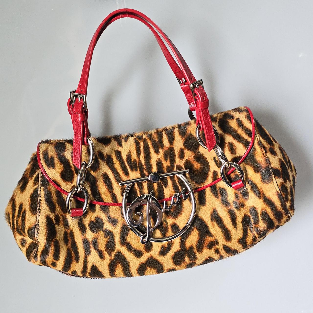 Dior Diva Flap Shoulder Bag Leopard Print Pony... | Depop