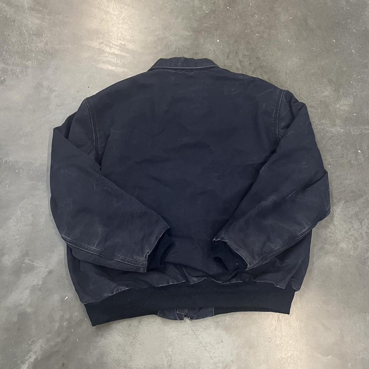 Fr (fire resistant) Black Carhartt bomber jacket... - Depop