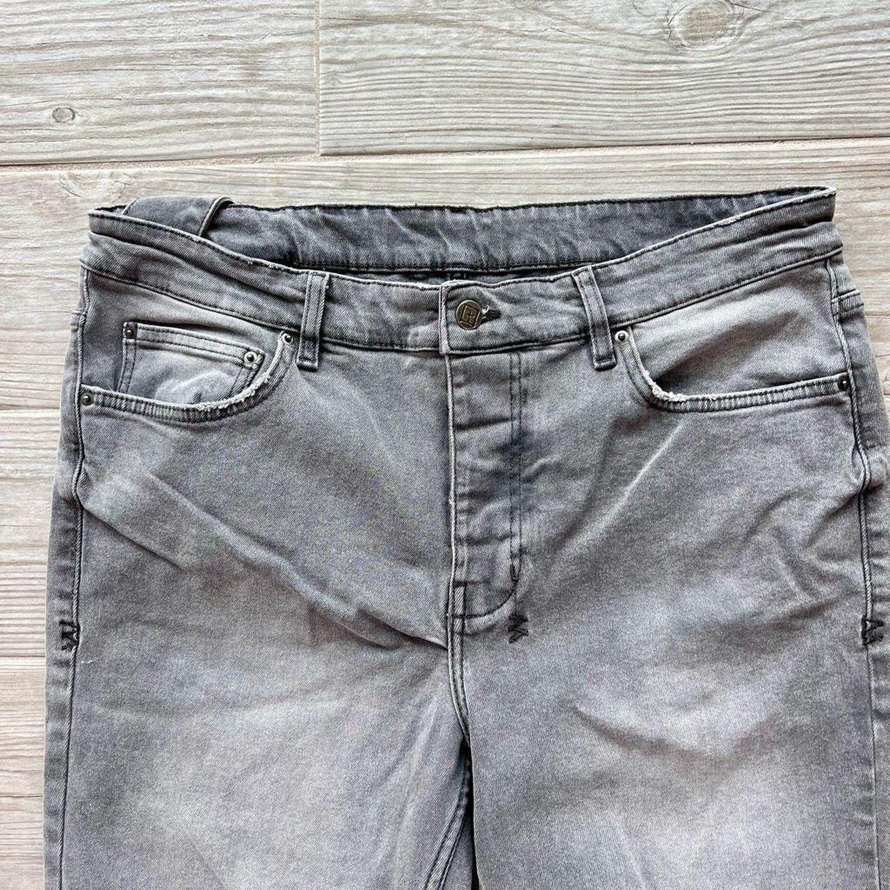 Ksubi Men's Gray Five Pocket Denim Distressed Skinny... - Depop