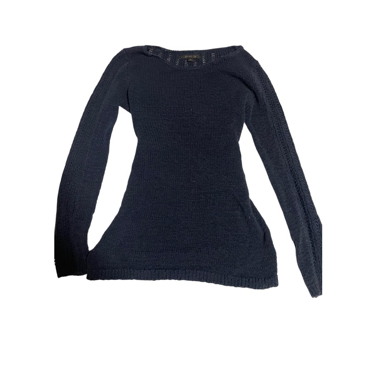navy blue knit sweater x sz s . . #fall #sweaters - Depop