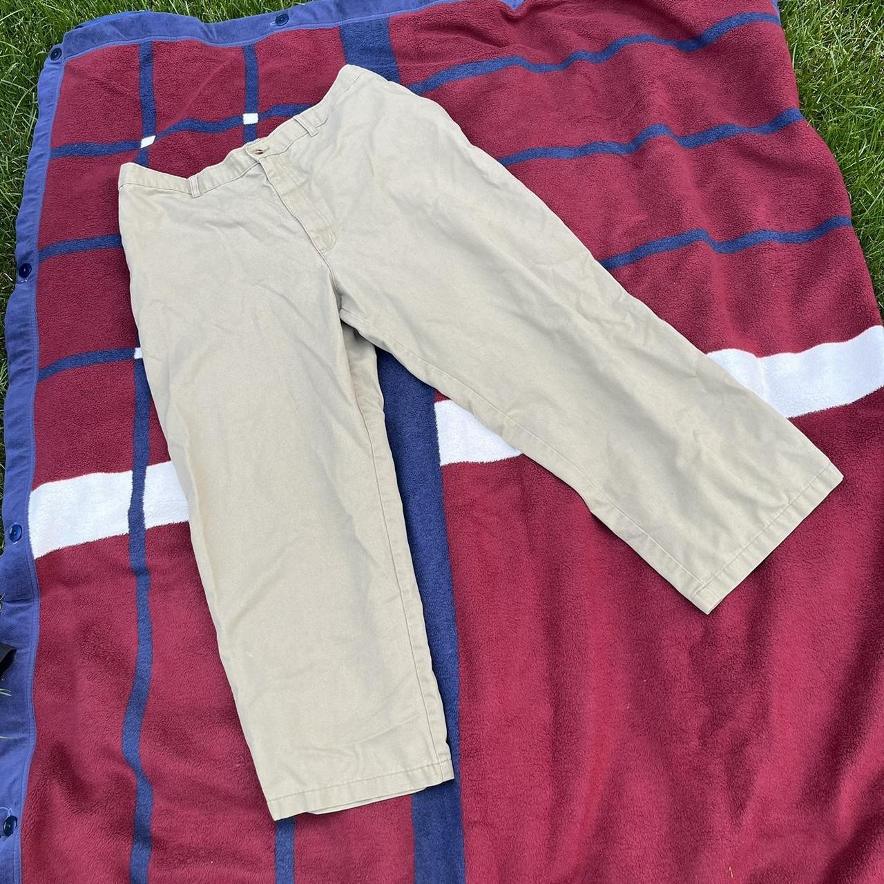 George classic beige pants Mens size 42x29 Has a... - Depop