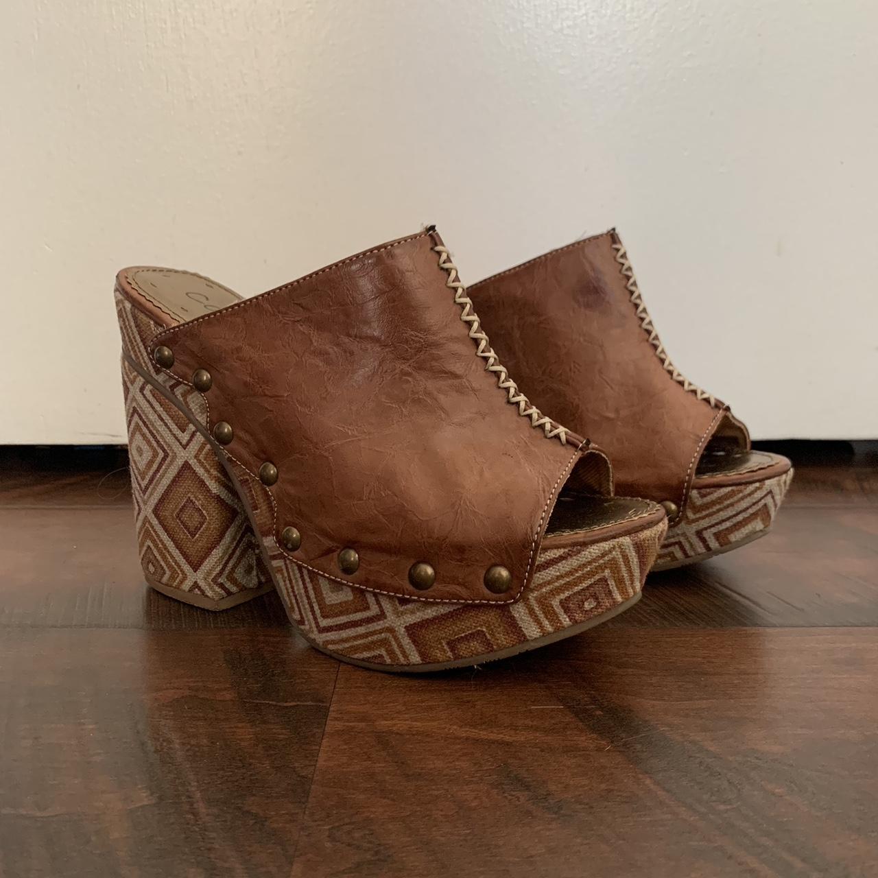 Brown open toe platform clogs from Coconuts. This... - Depop