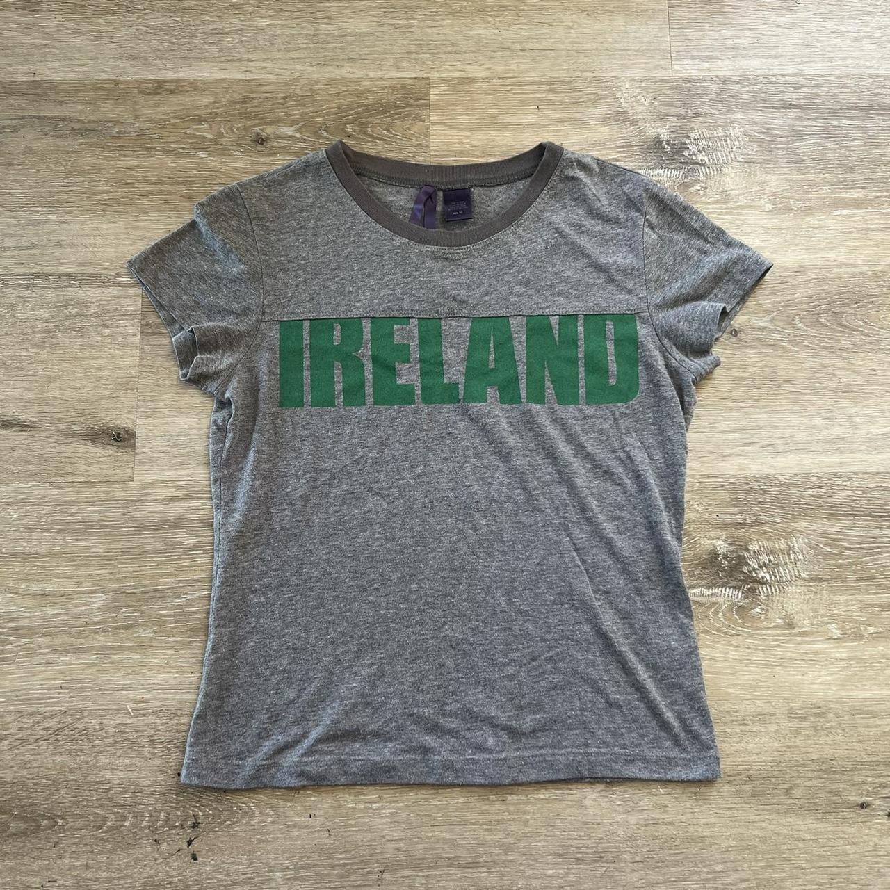 2000s ireland top by brand taint. size medium fits... - Depop