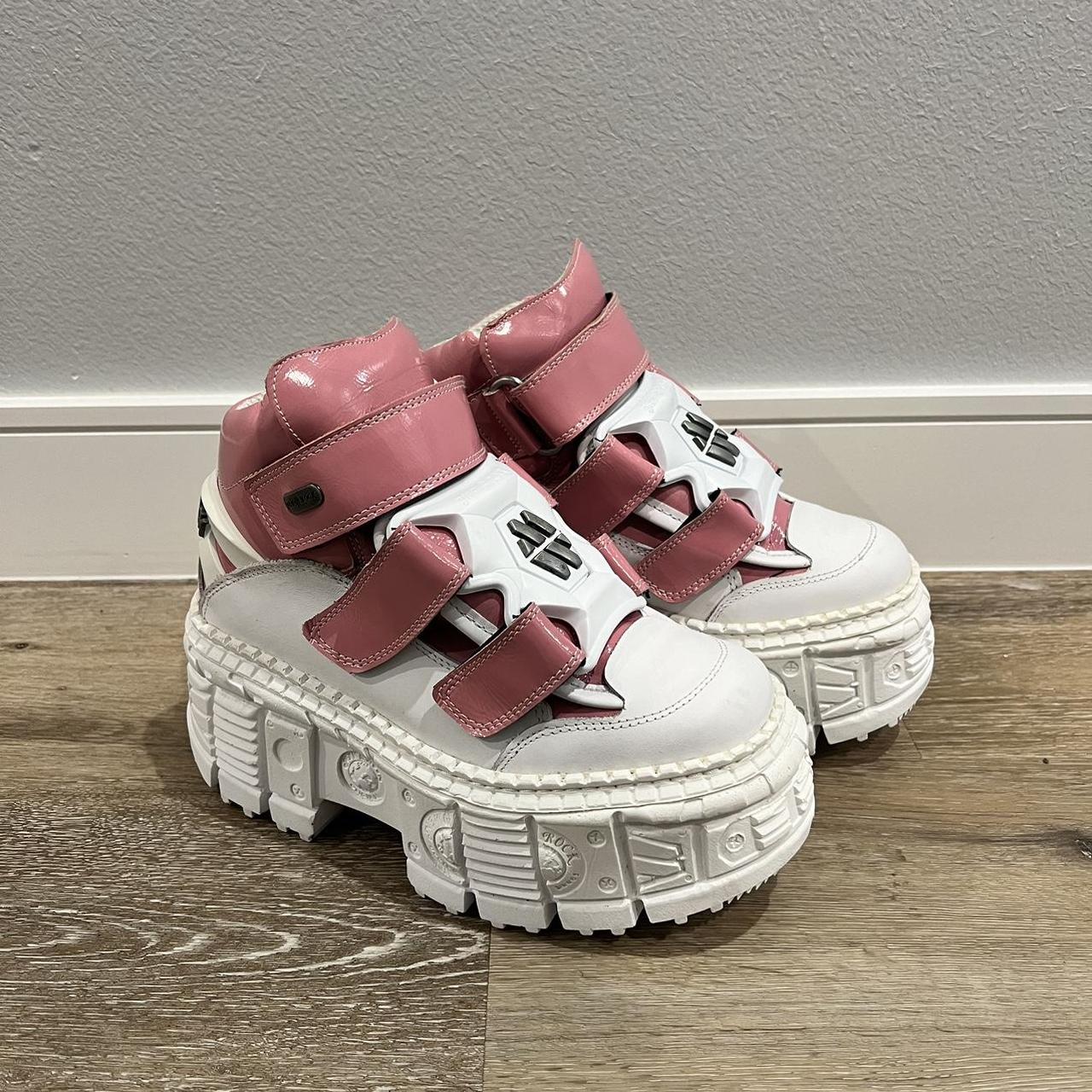 white and pink new rocks size 38 eu/7.5/8 us womens... - Depop