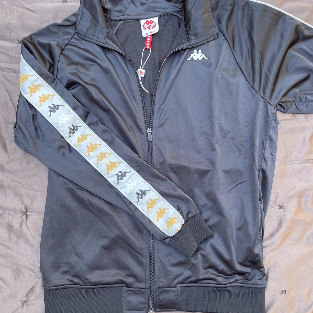 (XXL) KAPPA Black Full Zip - fits like xl #kappa - Depop