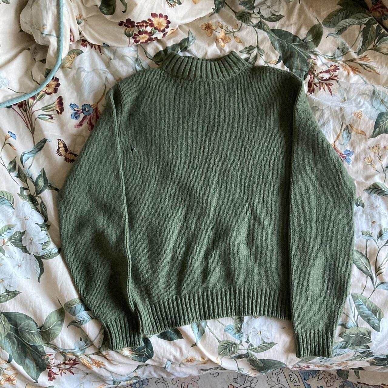 Vintage Wool Matcha Green Arrow Sweater - size... - Depop