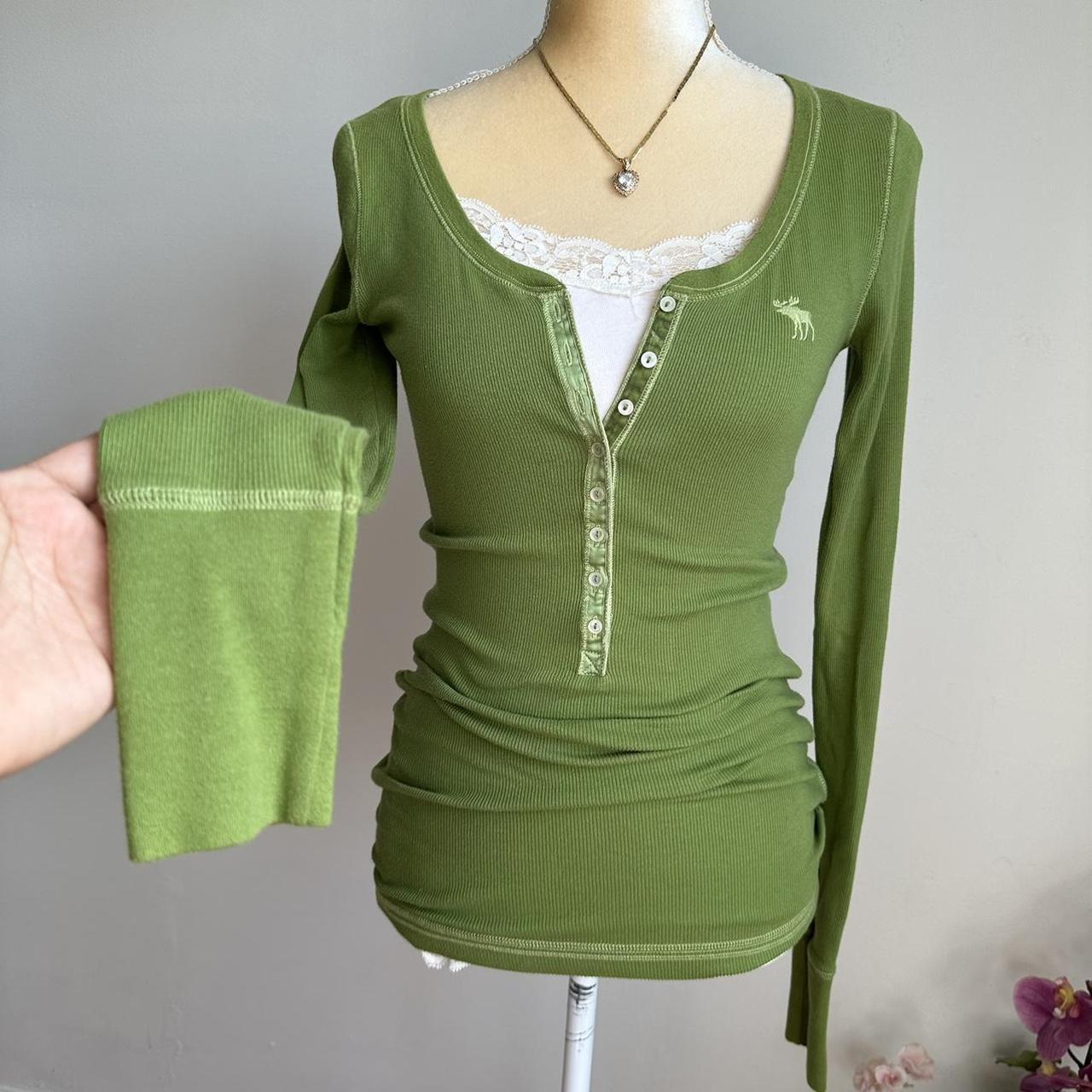 Rare Abercrombie And Fitch Long Sleeve Ribbed Henley Depop