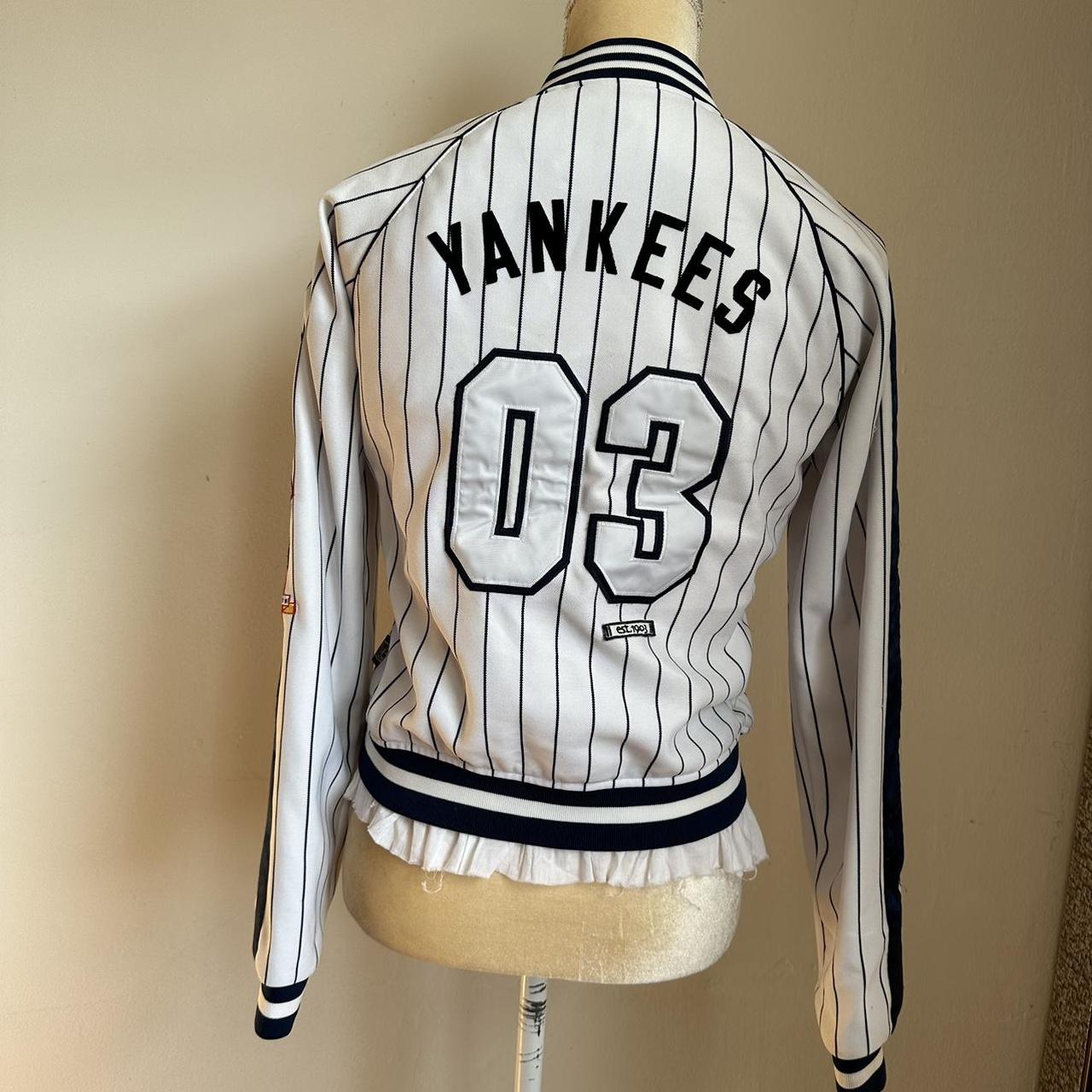 Y2k Yankees striped jacket Yankees New York This... - Depop