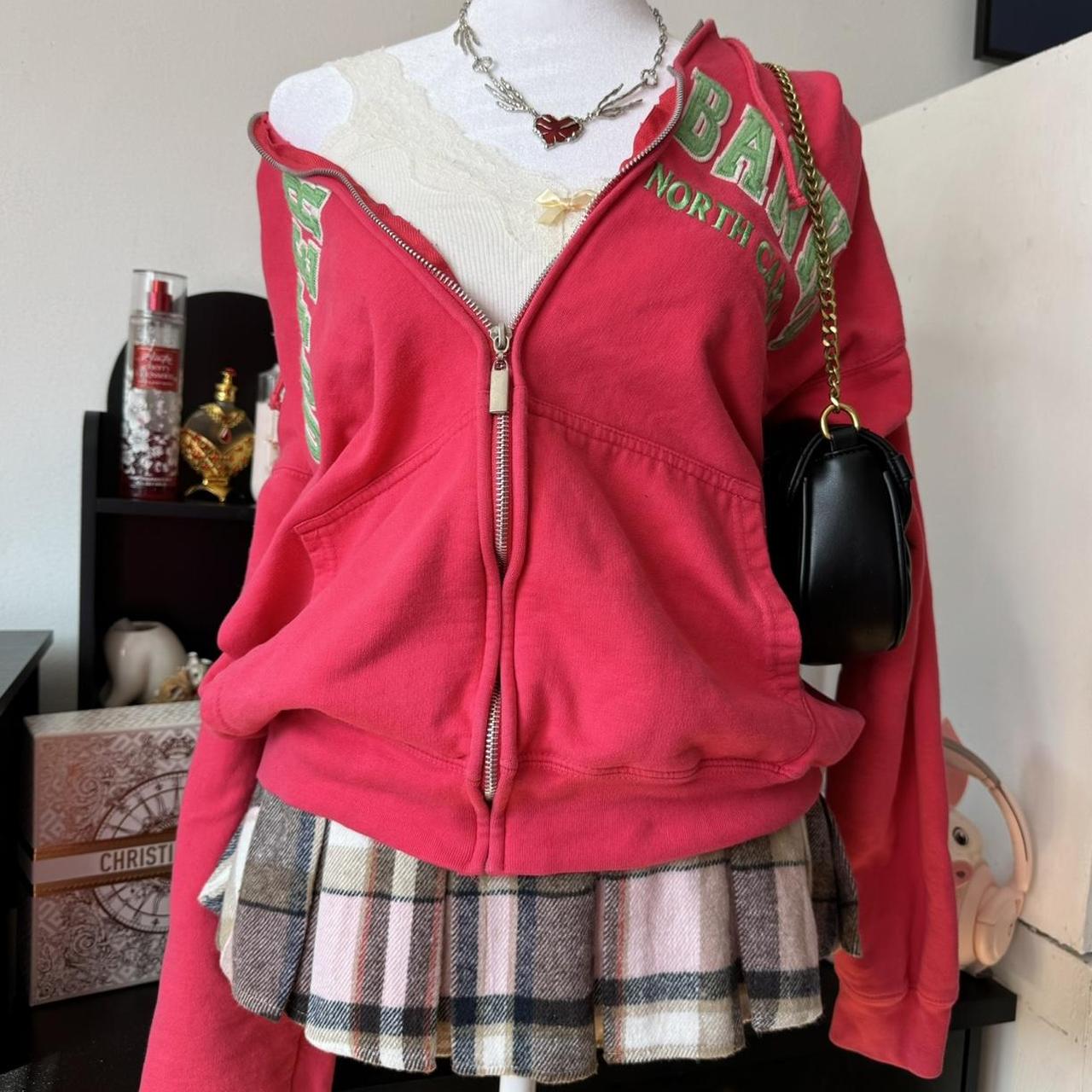 Y2k zip up hoodie hoodie Long Sleeve sweater Size... - Depop